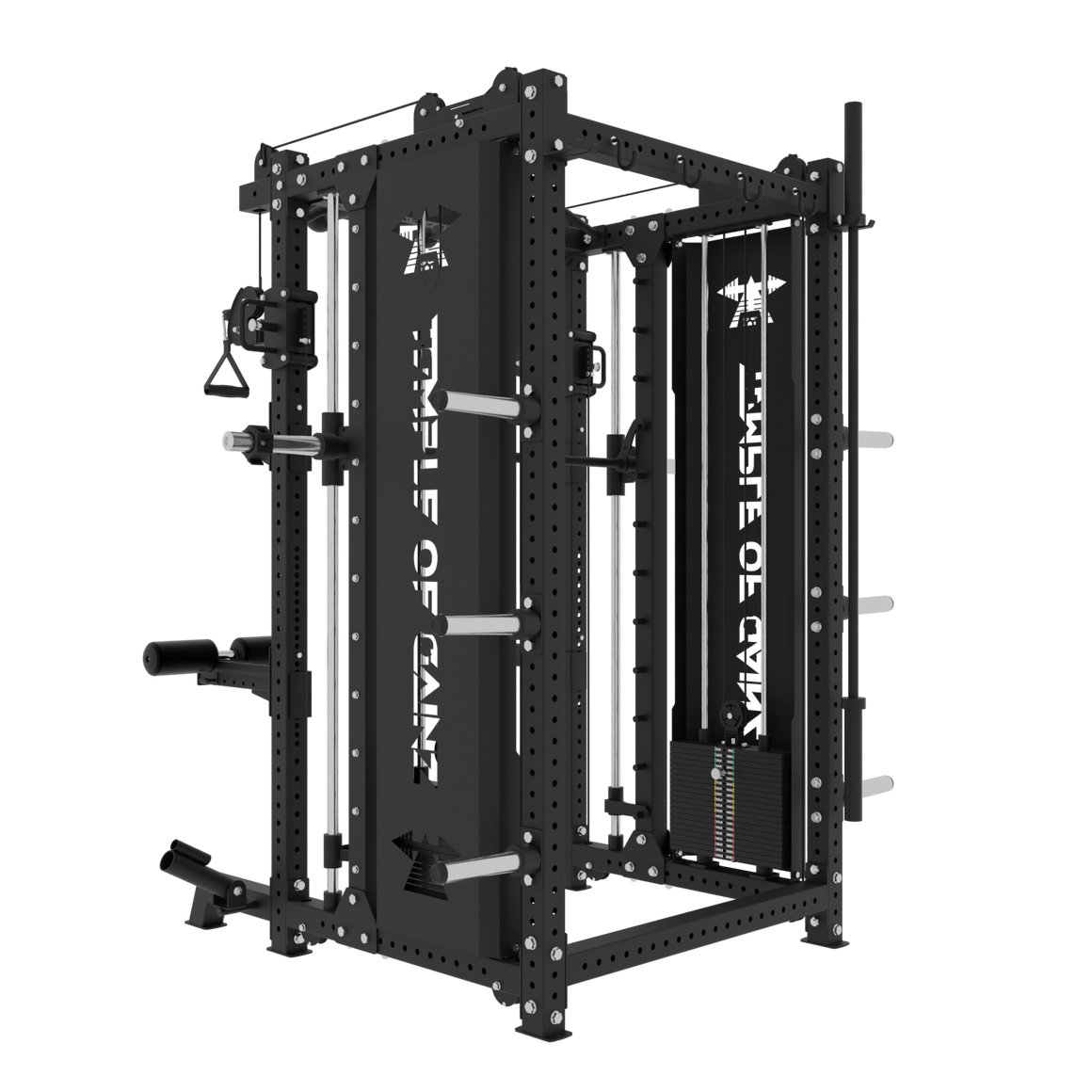 ALL-IN-ONE POWER RACK + FUNCTIONAL TRAINER + SMITH MACHINE – Temple of ...