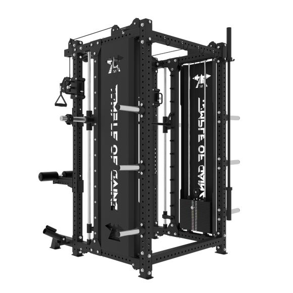 ALL-IN-ONE POWER RACK + FUNCTIONAL TRAINER + SMITH MACHINE – Temple of ...