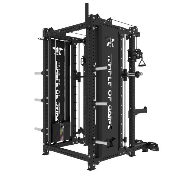 ALL-IN-ONE POWER RACK + FUNCTIONAL TRAINER + SMITH MACHINE – Temple of ...