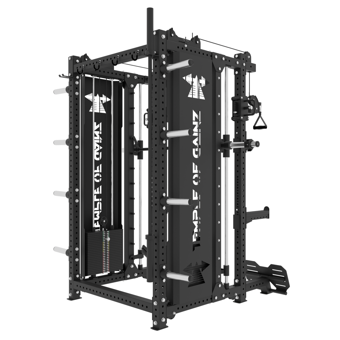 ALL-IN-ONE POWER RACK + FUNCTIONAL TRAINER + SMITH MACHINE VERSION 2 ...