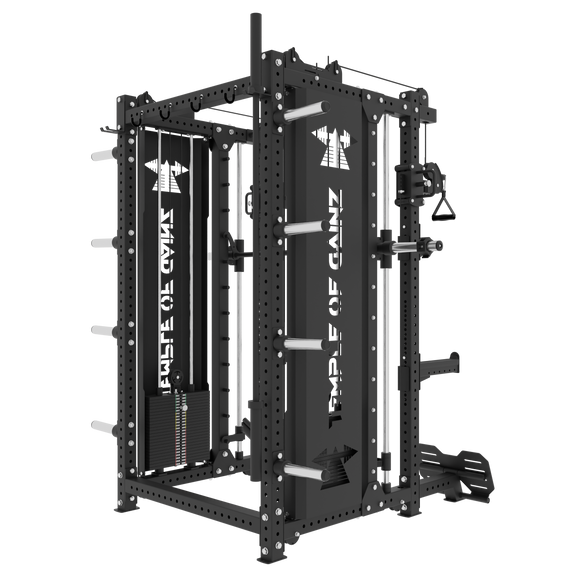 ALL-IN-ONE POWER RACK + FUNCTIONAL TRAINER + SMITH MACHINE VERSION 2 ...