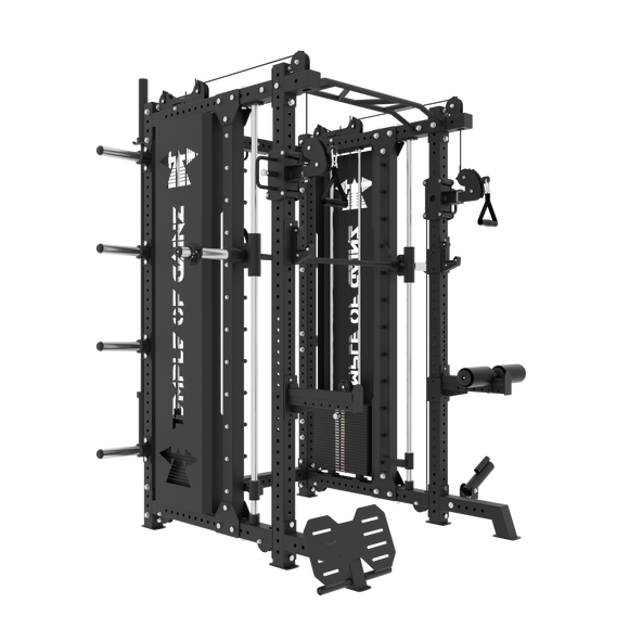 ALL-IN-ONE POWER RACK + FUNCTIONAL TRAINER + SMITH MACHINE VERSION 2 ...