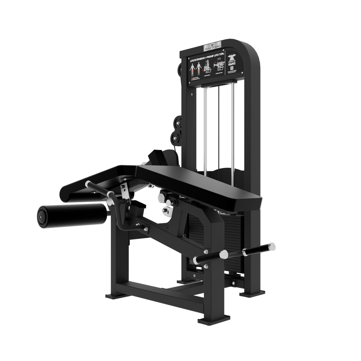 SELECTORIZED LEG EXTENSION + PRONE LEG CURL MACHINE VERSION 2 (120KGS ...