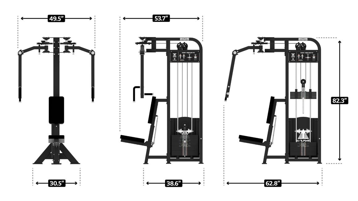 SELECTORIZED CHEST + REAR DELT FLY (PEC DECK) MACHINE VERSION 2 ...