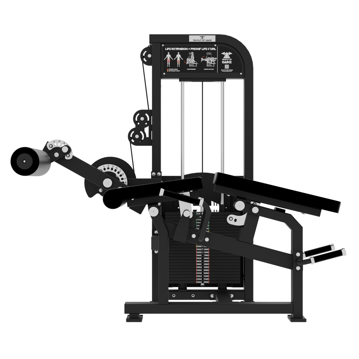SELECTORIZED LEG EXTENSION + PRONE LEG CURL MACHINE VERSION 3 – Temple ...
