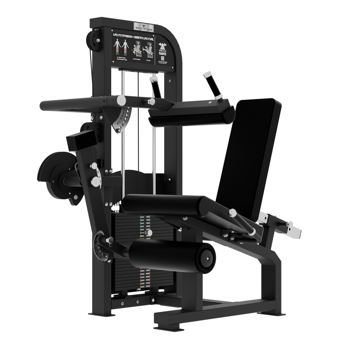 SELECTORIZED LEG EXTENSION + SEATED LEG CURL VERSION 3 – Temple of Gainz