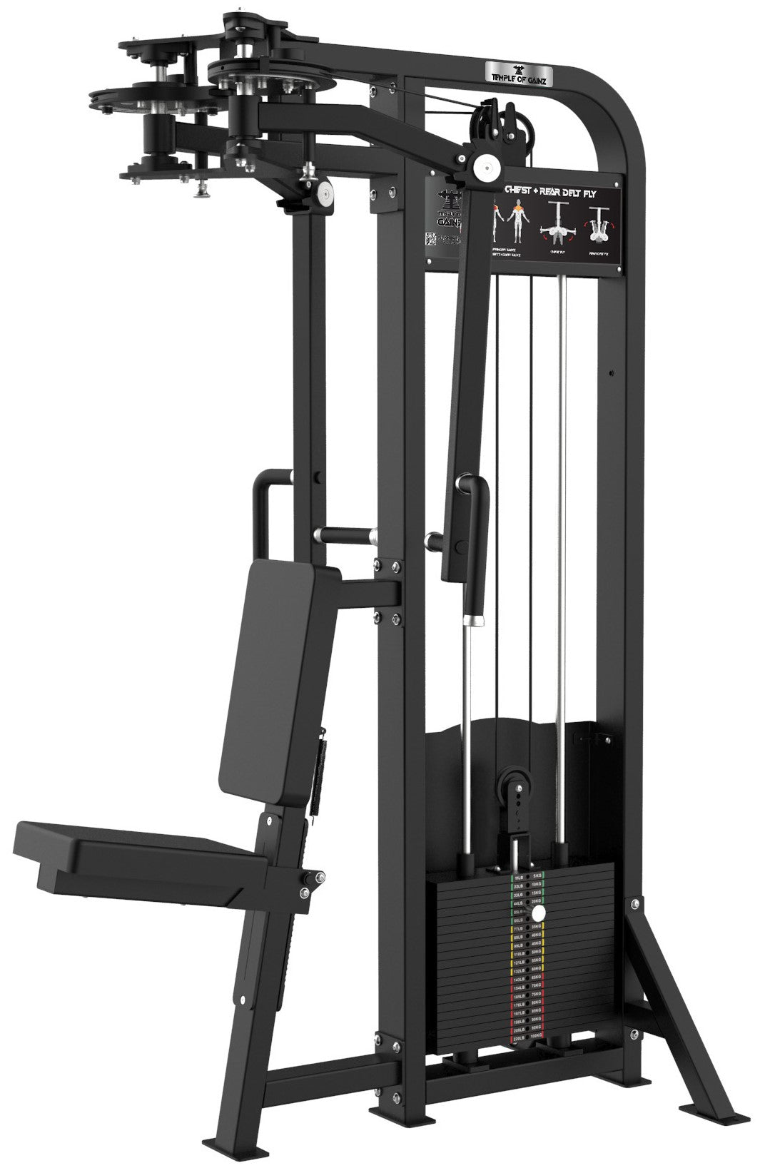 SELECTORIZED CHEST + REAR DELT FLY MACHINE (PEC DECK) – Temple of Gainz