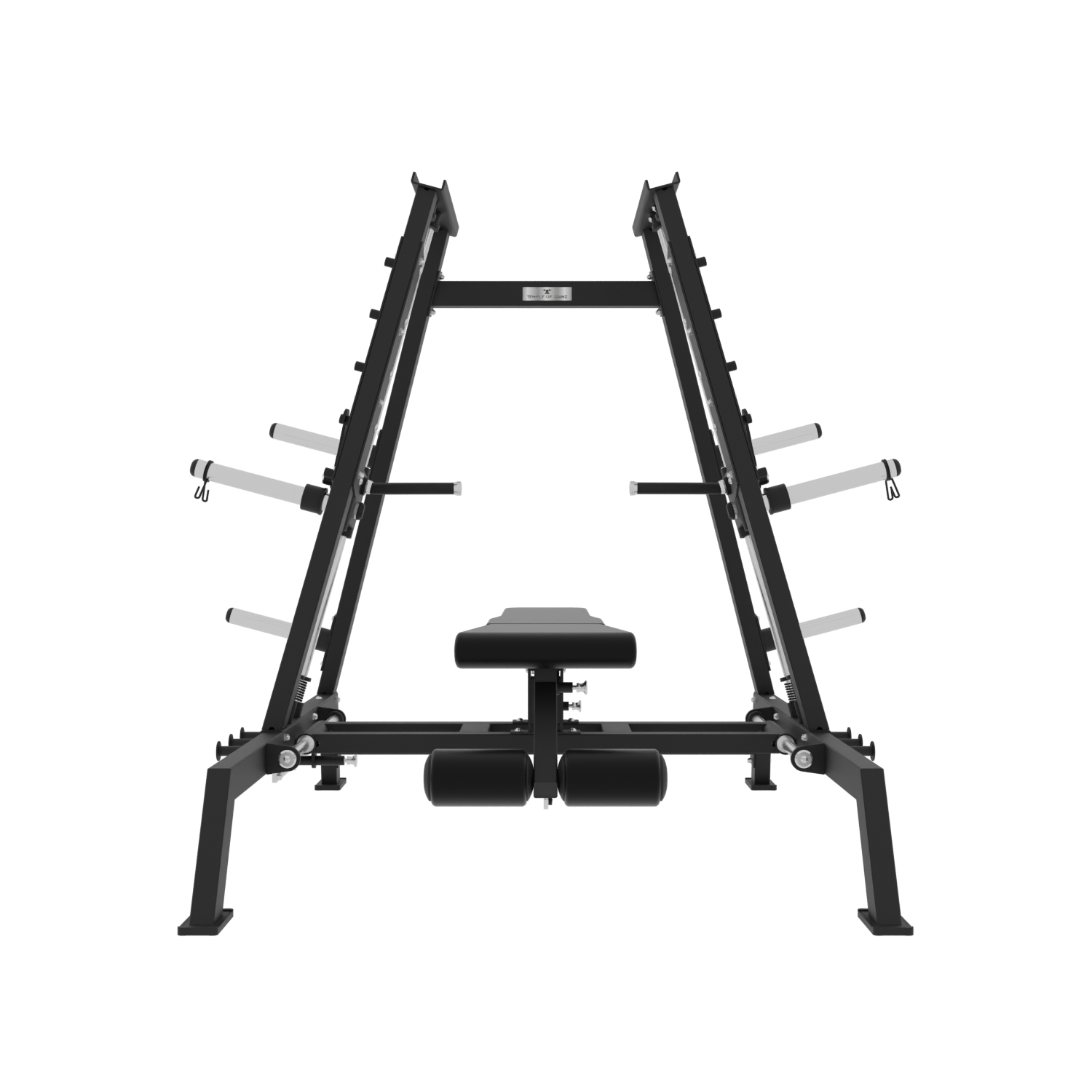 PLATE-LOADED ADJUSTABLE F.I.D. CONVERGING BENCH PRESS SMITH MACHINE ...