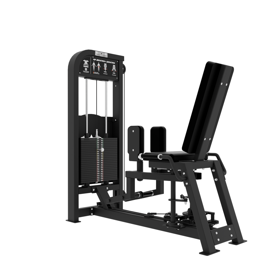 SELECTORIZED HIP ABDUCTION + ADDUCTION (INNER/OUTER THIGH) MACHINE VER ...
