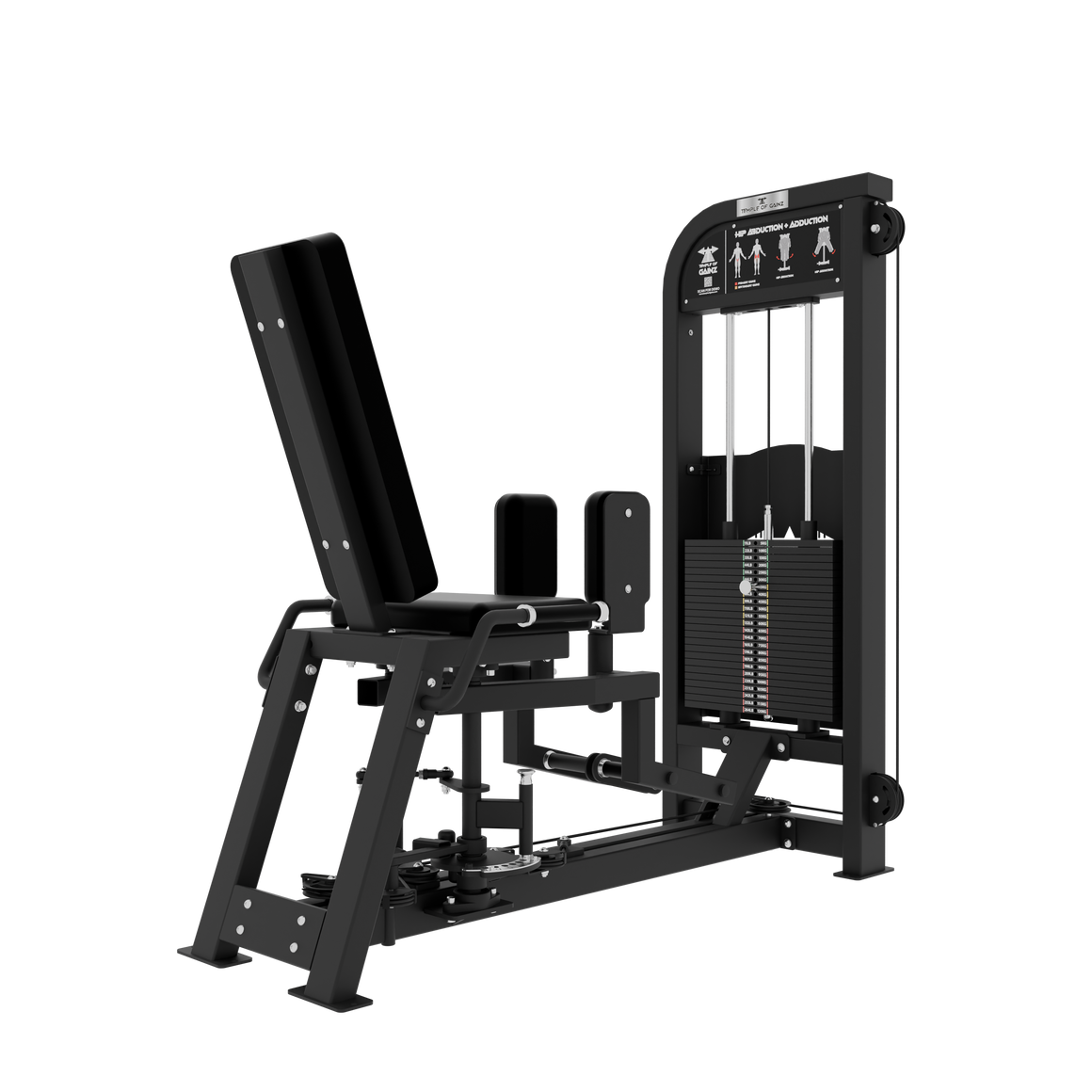 SELECTORIZED HIP ABDUCTION + ADDUCTION (INNER/OUTER THIGH) MACHINE VER ...
