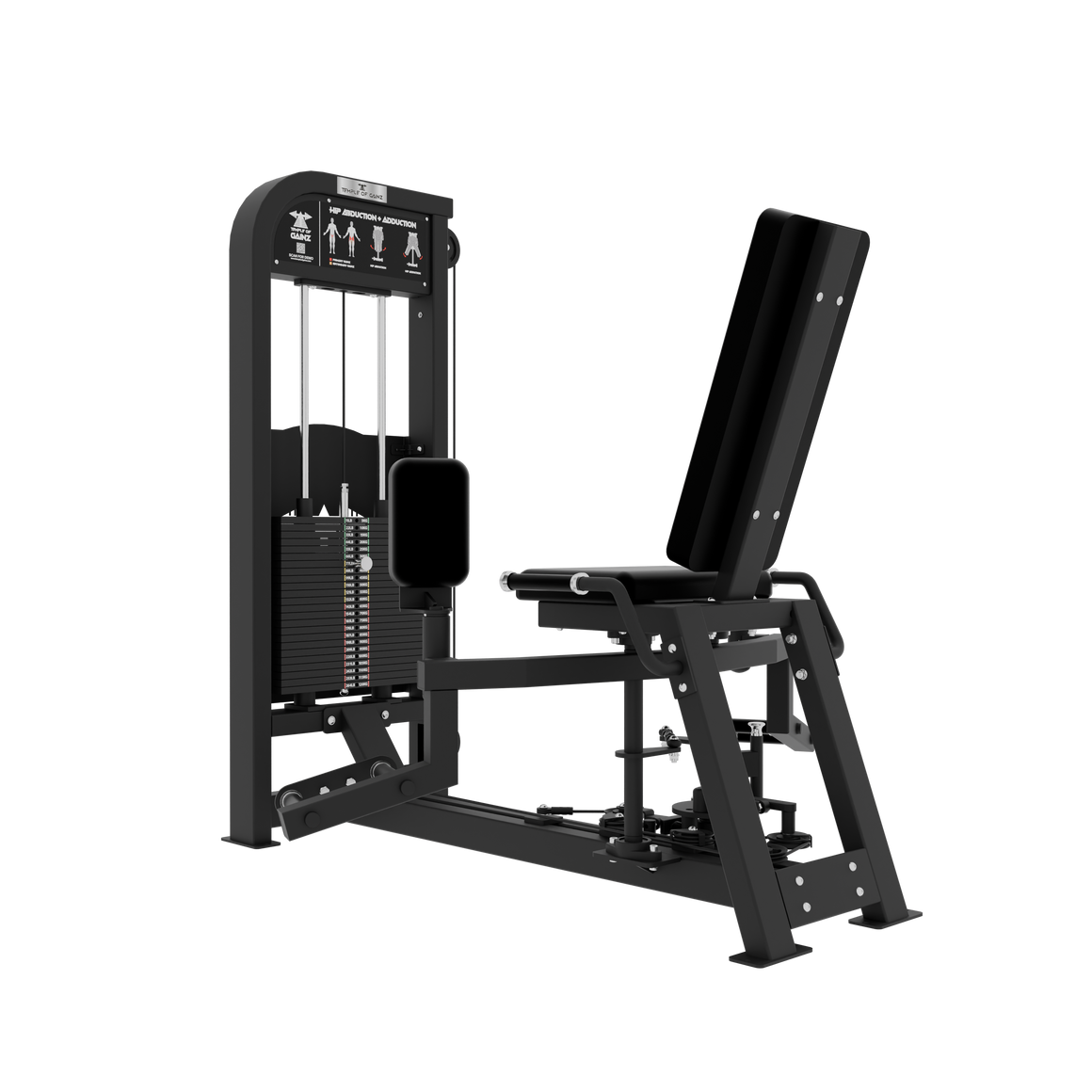 SELECTORIZED HIP ABDUCTION + ADDUCTION (INNER/OUTER THIGH) MACHINE VER ...
