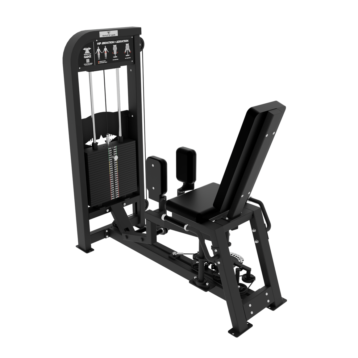SELECTORIZED HIP ABDUCTION + ADDUCTION (INNER/OUTER THIGH) MACHINE VER ...