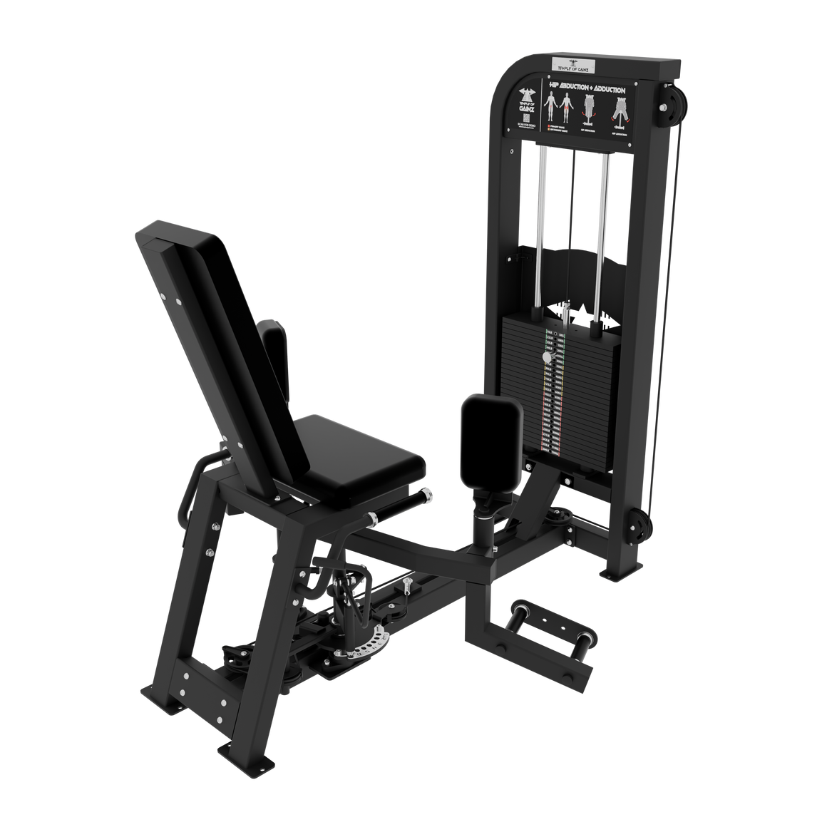 SELECTORIZED HIP ABDUCTION + ADDUCTION (INNER/OUTER THIGH) MACHINE VER ...