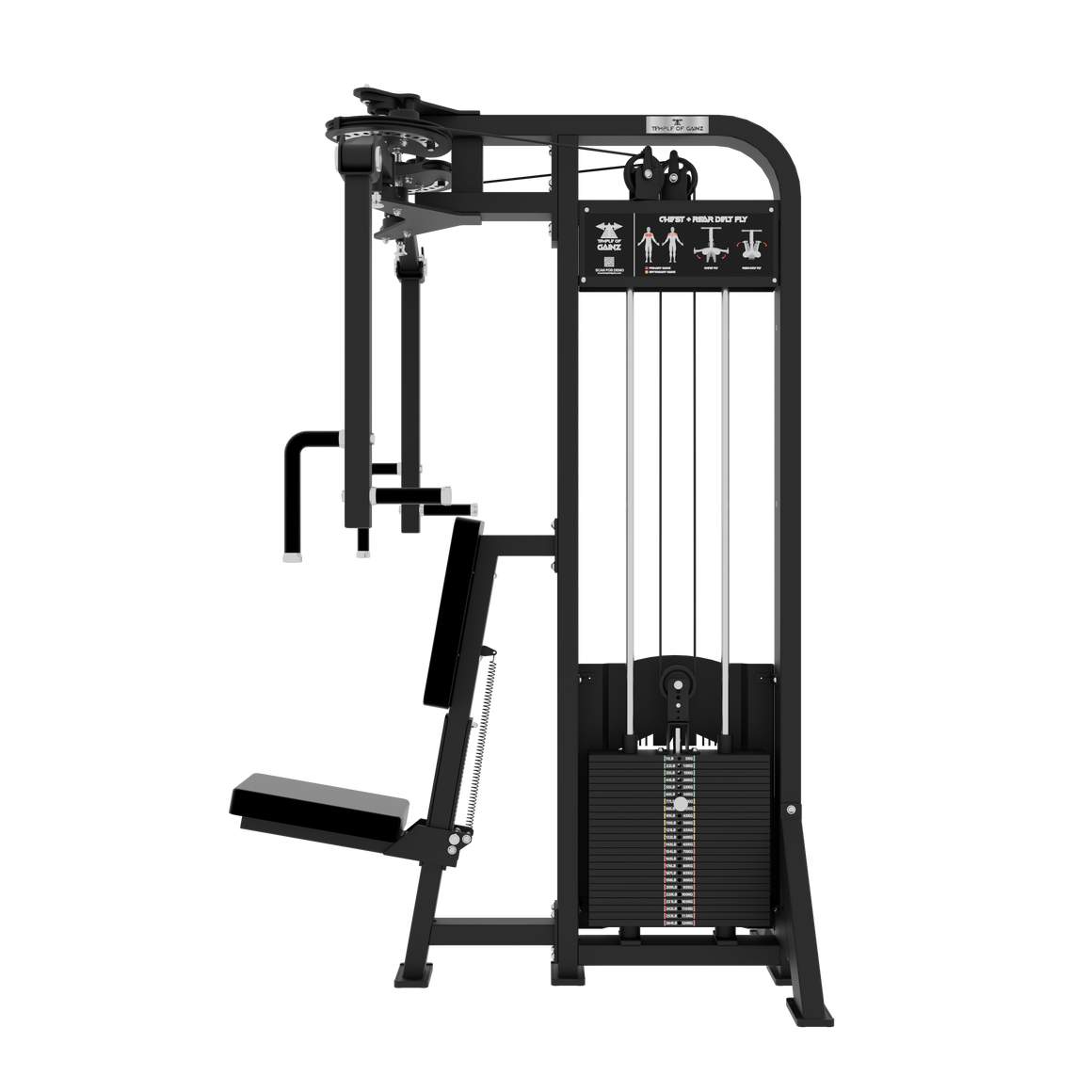 SELECTORIZED CHEST + REAR DELT FLY (PEC DECK) MACHINE VERSION 2 ...