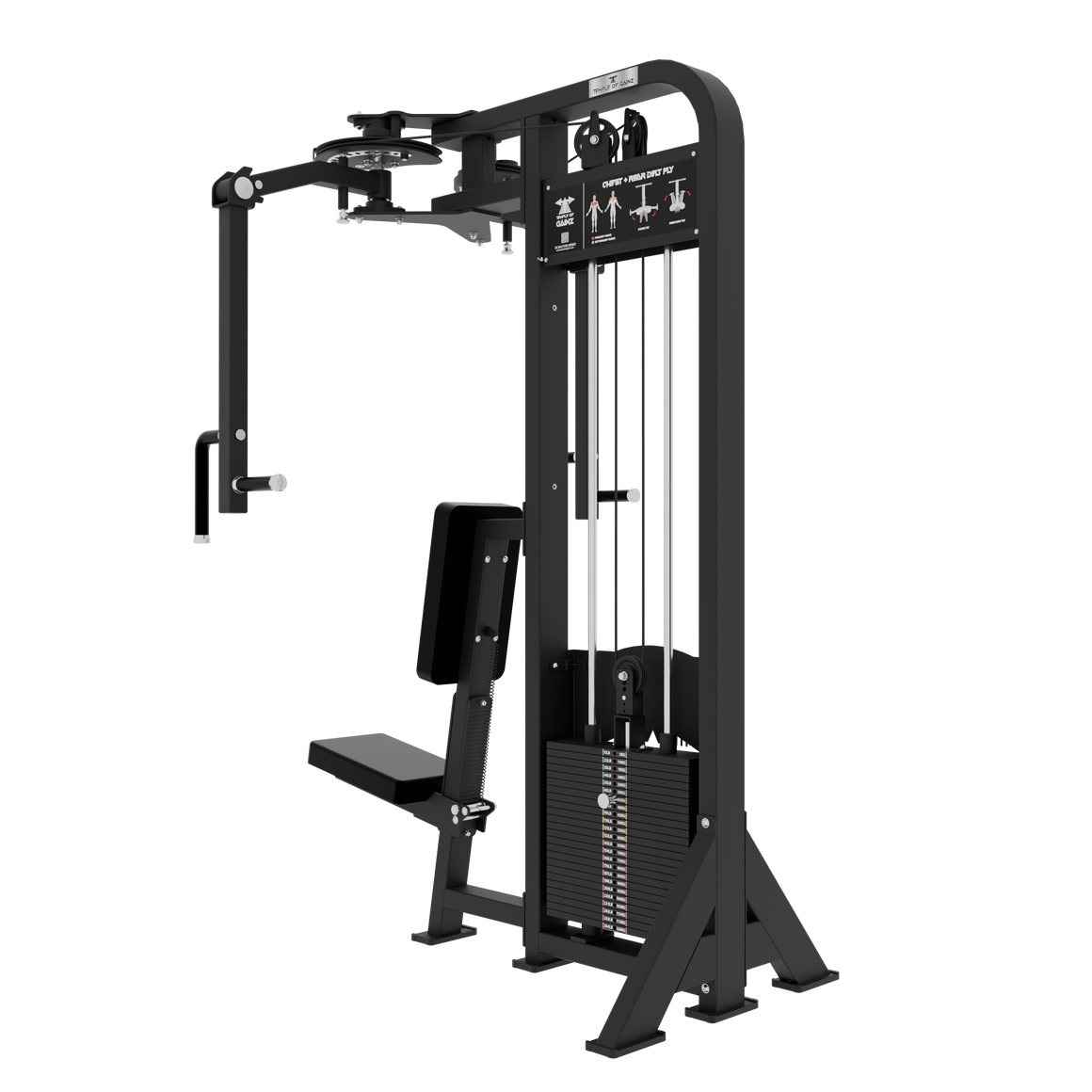 SELECTORIZED CHEST + REAR DELT FLY (PEC DECK) MACHINE VERSION 2 ...